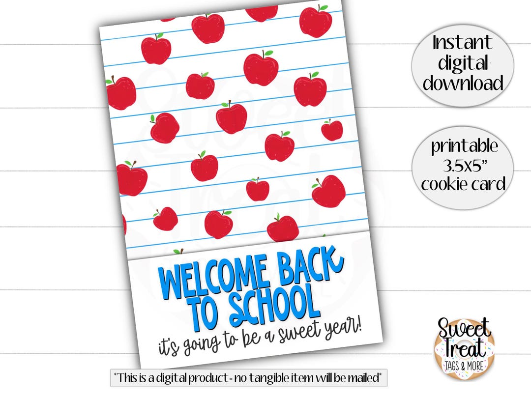 Printable Back to School Cookie Card - Cookie Cards - Cookie Card ...