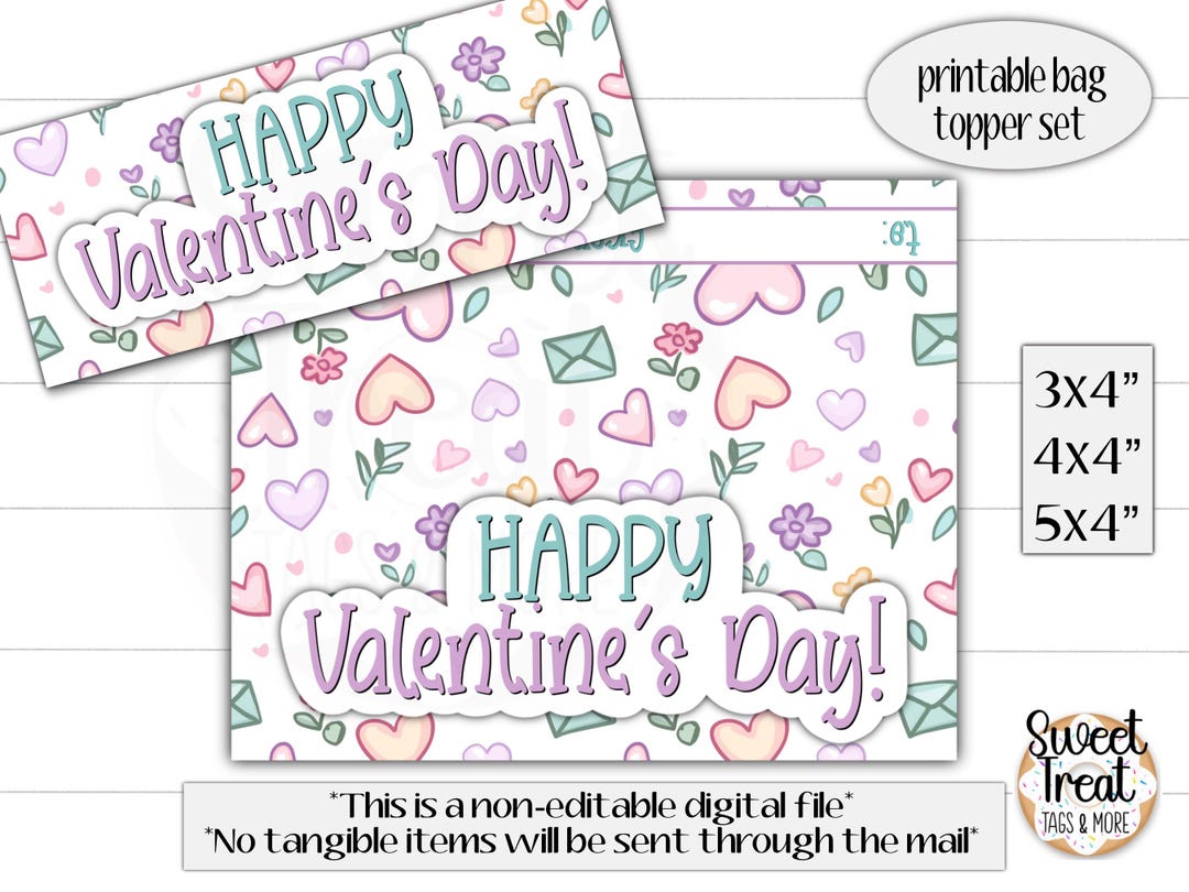 Printable Valentine's Day Cookie Topper - Valentine's Day Toppers ...