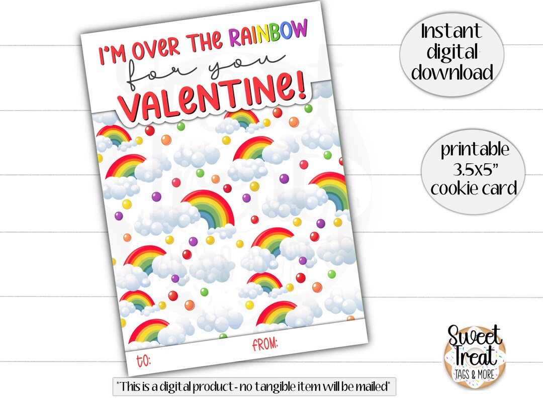 Printable Valentines Day Cookie Card - Valentines Day Candy Gram ...
