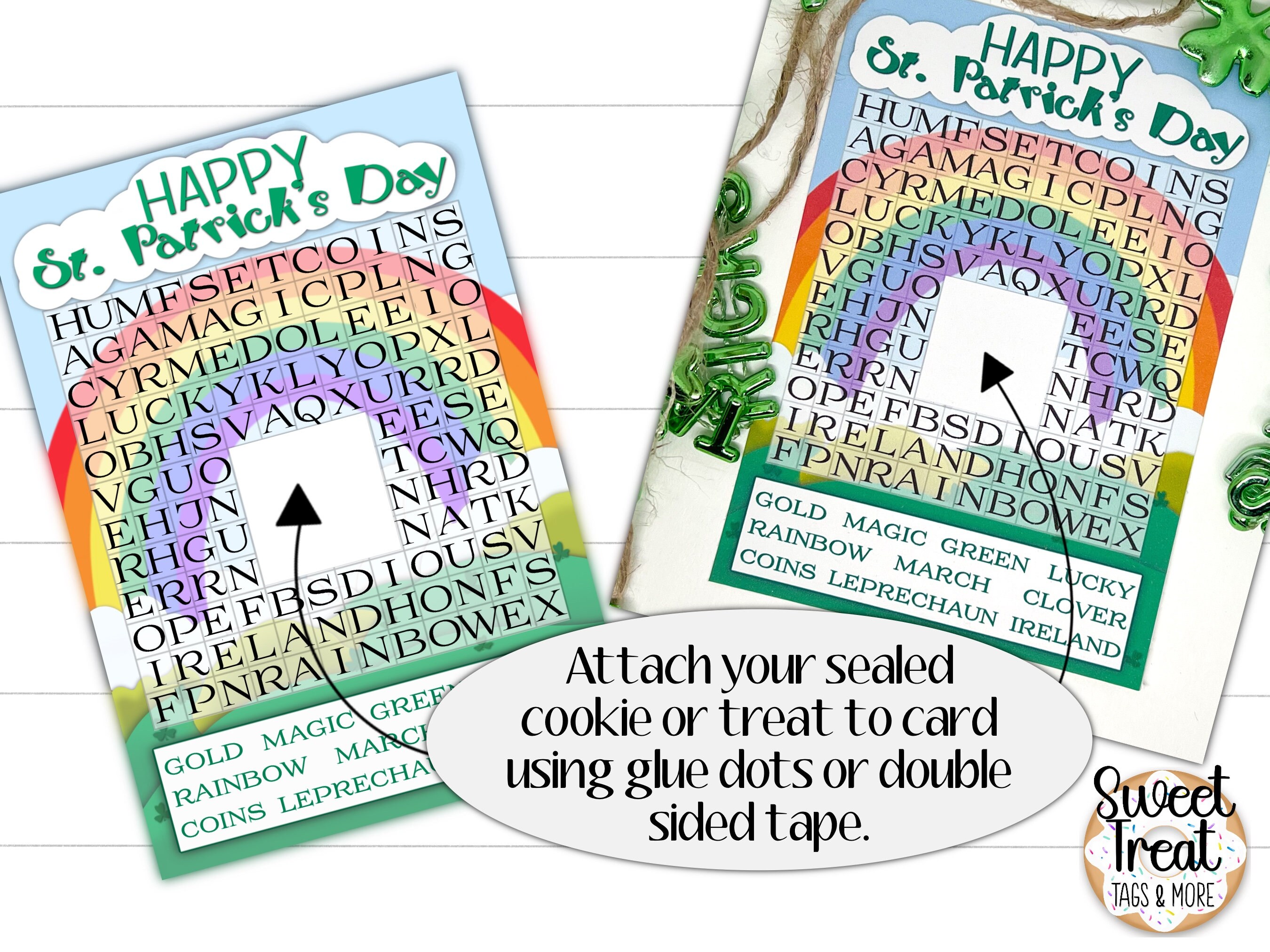 Printable St. Patrick's Day Cookie Card - Happy St. Patrick's Day - 3 ...