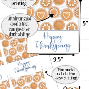 Printable Thanksgiving Cookie Card - Happy Thanksgiving Pumpkin Pie ...