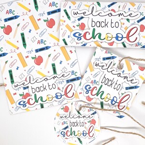 Printable Back to School Gift Tag - Welcome Back to School -crayon ...