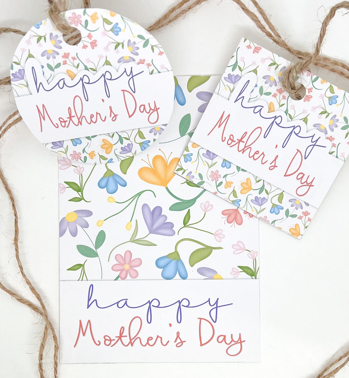 Printable Mother's Day Cookie Card Happy Mothers Day 3.5x5 Bright ...