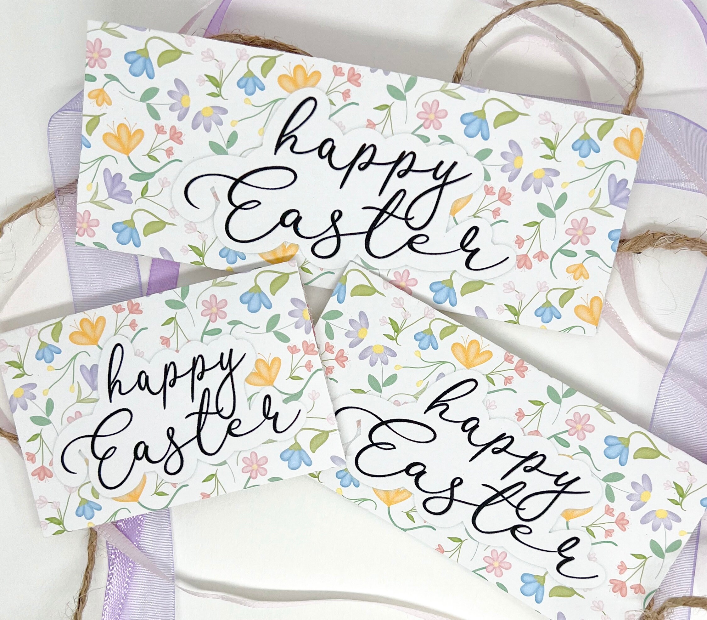 Printable Easter Cookie Topper Set - Happy Easter -spring Florals ...