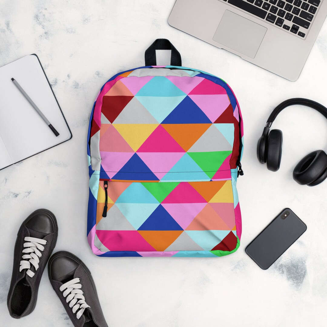 Multicolor of Triangle Backpack - Etsy