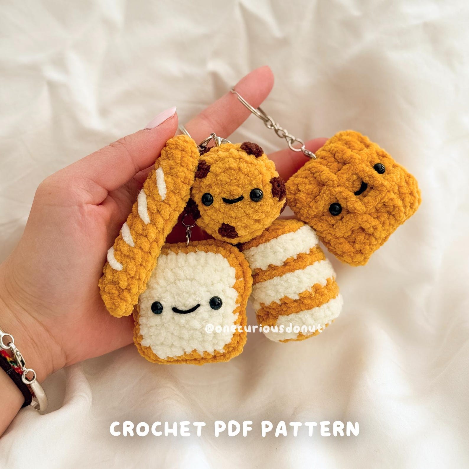 5 in 1 Mini Bakers SET, Crochet Pattern, PDF, Crochet Bread, Pancake ...