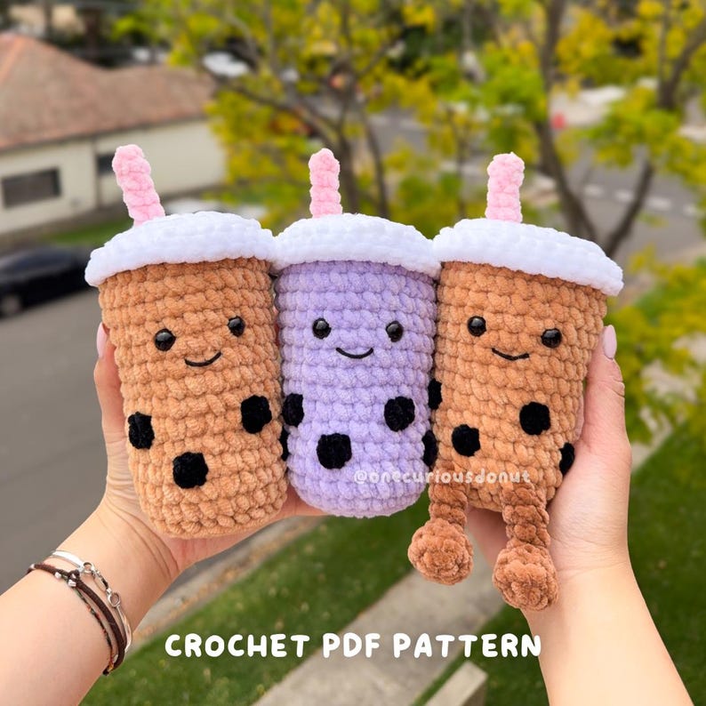 Bubble Tea Crochet Pattern, PDF, Boba Tea, Amigurumi, Milk Tea - Etsy