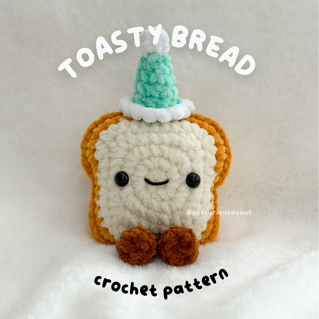 Toasty Bread Crochet Pattern, PDF, Crochet Bread, Chubby Bread ...