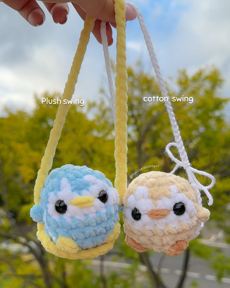 Crochet Penguin SWING, Car Hanger, Mirror Accessory - Etsy