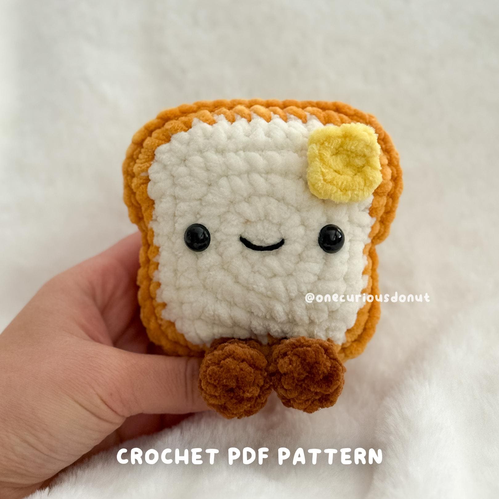 Toasty Bread Crochet Pattern, PDF, Crochet Bread, Chubby Bread ...