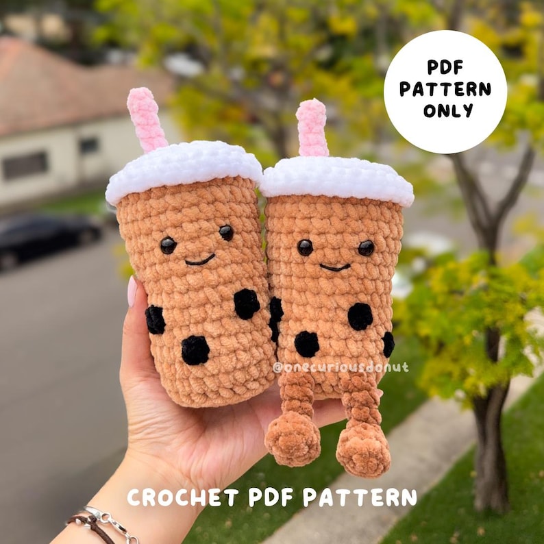 Bubble Tea Crochet Pattern, PDF, Boba Tea, Amigurumi, Milk Tea - Etsy