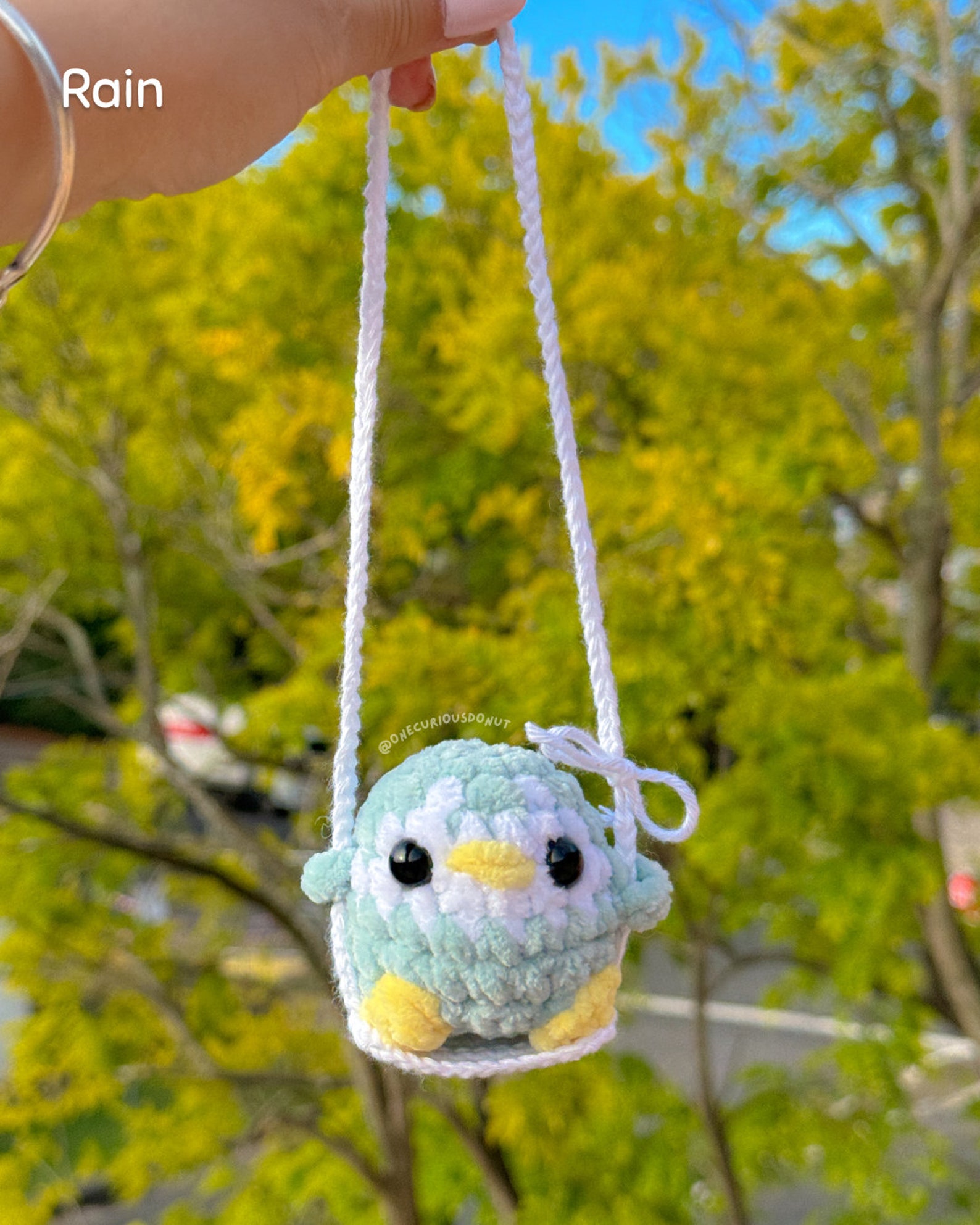 Crochet Penguin SWING, Car Hanger, Mirror Accessory - Etsy