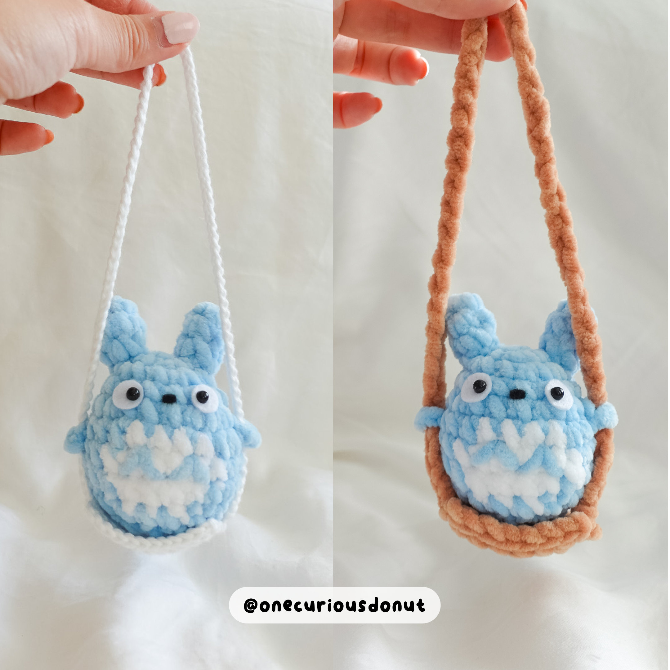 2 in 1 PDF Totoro Swing Crochet Pattern, Ghibli Car Hanger, Single ...