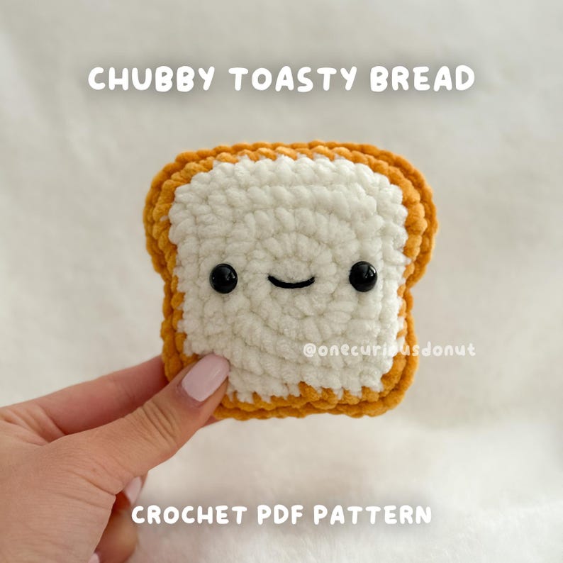 Toasty Bread Crochet Pattern, PDF, Crochet Bread, Chubby Bread ...