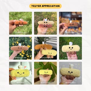 Baguette & Butter Crochet Pattern, PDF, Crochet Baguette, Butter, Bread ...