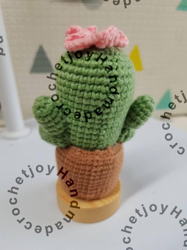 Handmade Crochet Cactus With Inspirational Message Card, Positive Desk ...