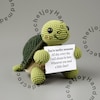 Emotional Support Turtle Pocket Hug, Crochet Amigurumi Toy With ...