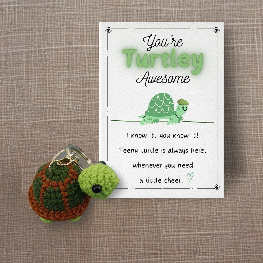 You're TURTLEY AWESOME Stuffed Turtle, Handmade Crochet Turtle ...
