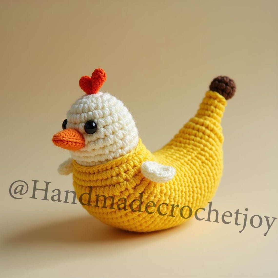 Handmade Crochet Banana With Chicken Face Plush | Cute & Quirky Plushie ...