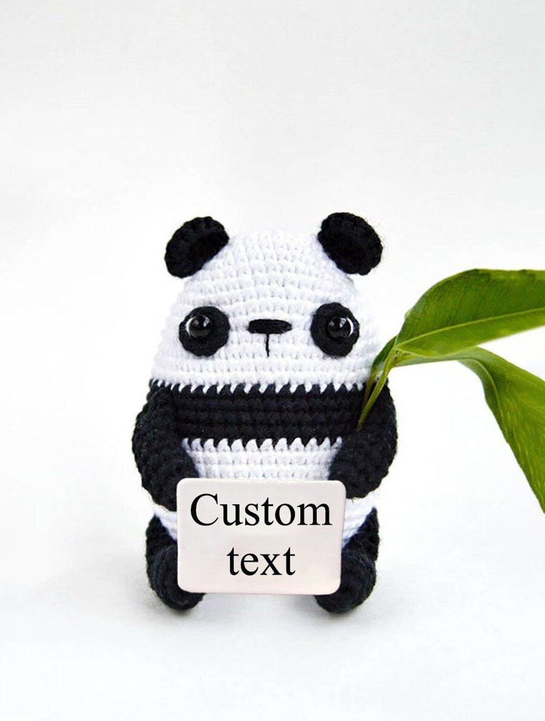 Custom Positive Panda Crochet Toy, Panda Lover Gift, Positive Vibes ...