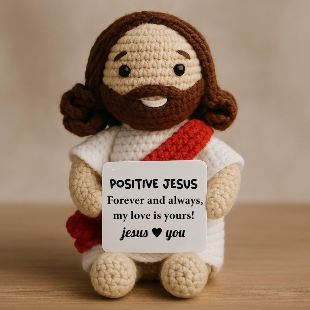 Handmade Crochet Jesus Doll L Positive Jesus Amigurumi Gift L Faith ...