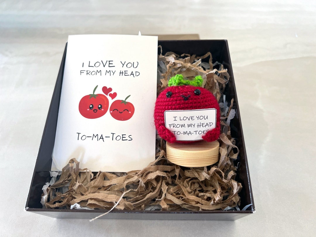 Handcrafted Crochet Tomato With Card | Unique Gift for Veggie ...