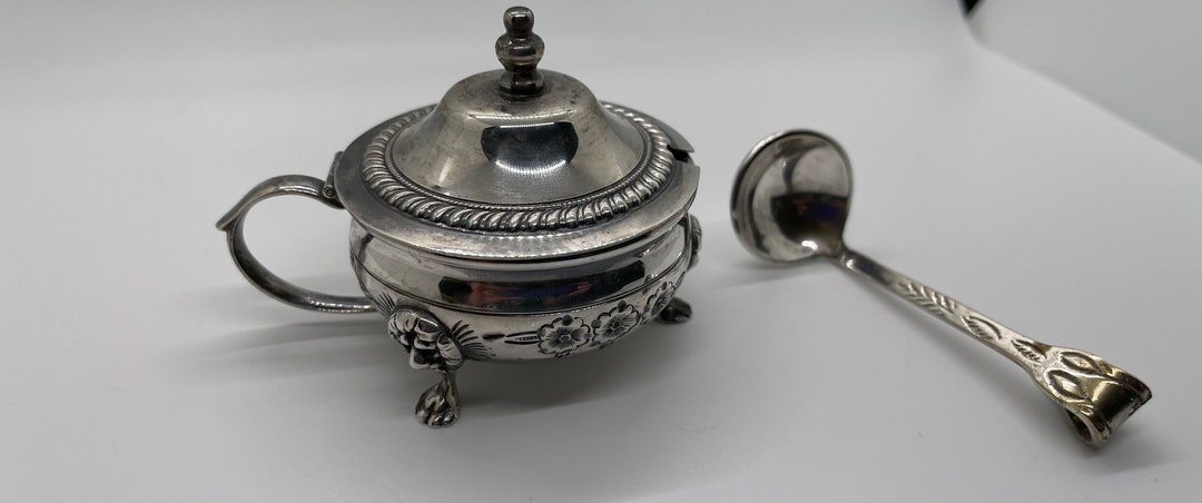 Antique B&M Sterling Mustard Pot With Spoon (no Glass Liner) - Etsy