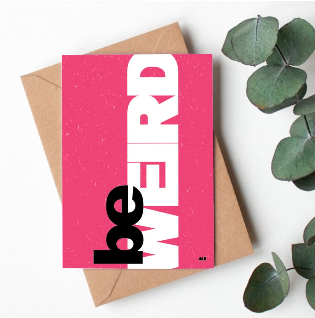 Be Weird Postcards - Etsy