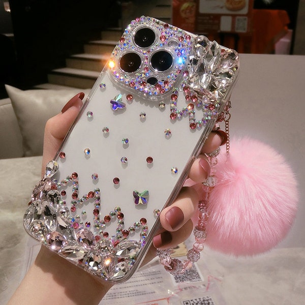 Rhinestone Phone Case - Etsy