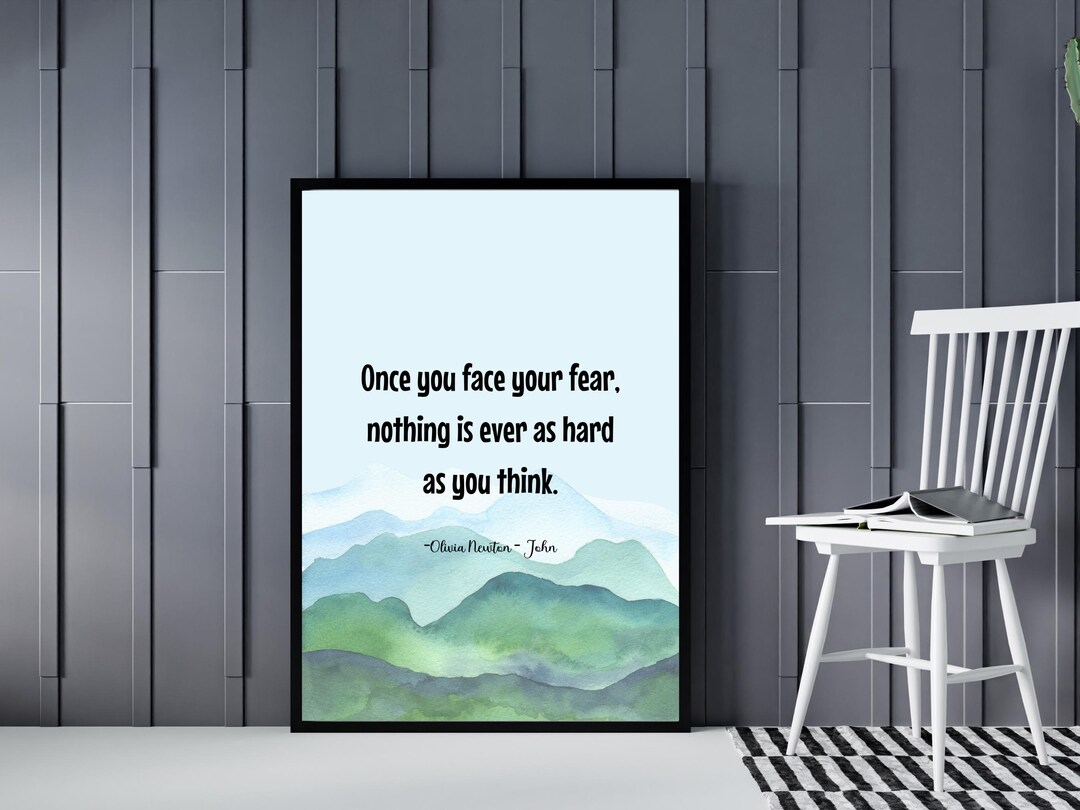 Face Your Fear Inspirational Printable Wall Art | Positive Affirmations ...