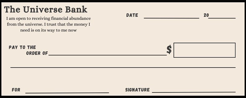 Financial Abundance Universe Bank for Manifesting Money & Freedom - Etsy