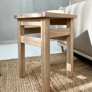 Solid Oak Stool - Etsy