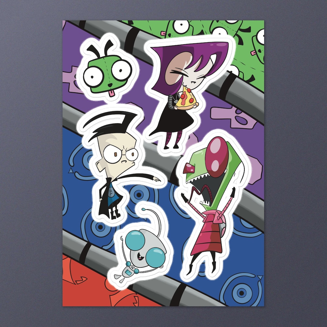 Invader Zim Sticker Sheet - Etsy