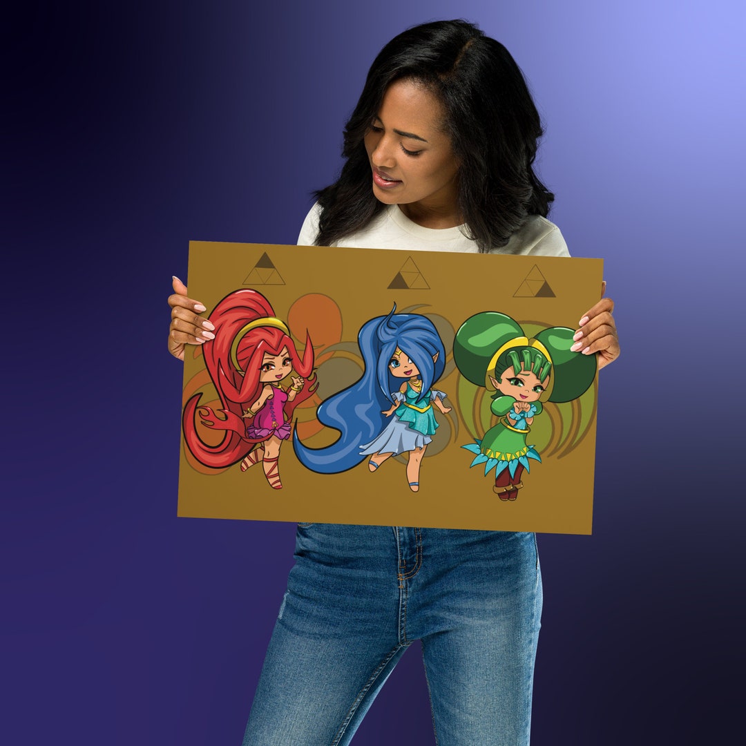 Zelda Goddesses Elemental Poster - Etsy