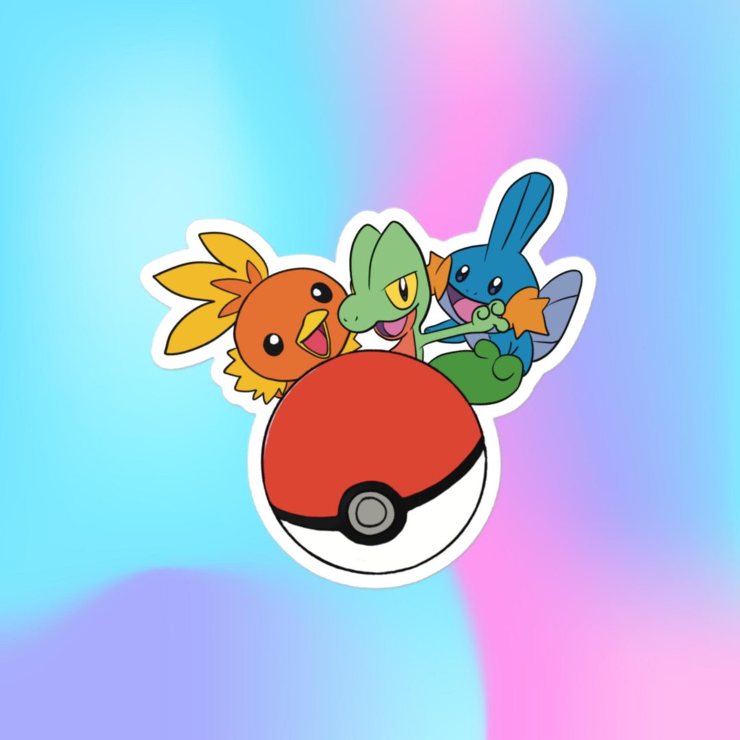 Pokemon Gen 3 Starters pokeball Bubble-free Stickers - Etsy