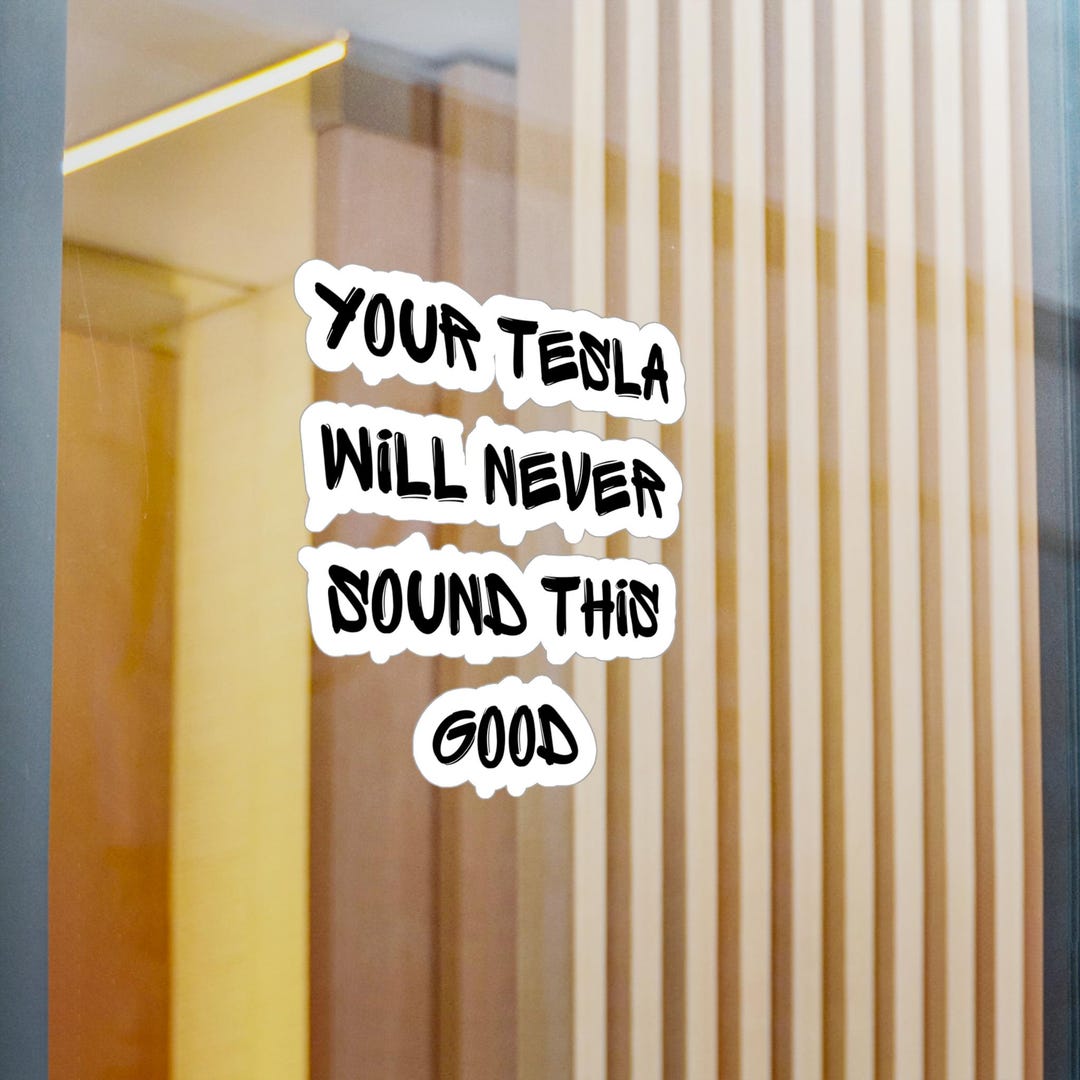 Tesla Sound Decal, Car Decal Sticker, Vinyl Laptop Decal, Vehicle ...