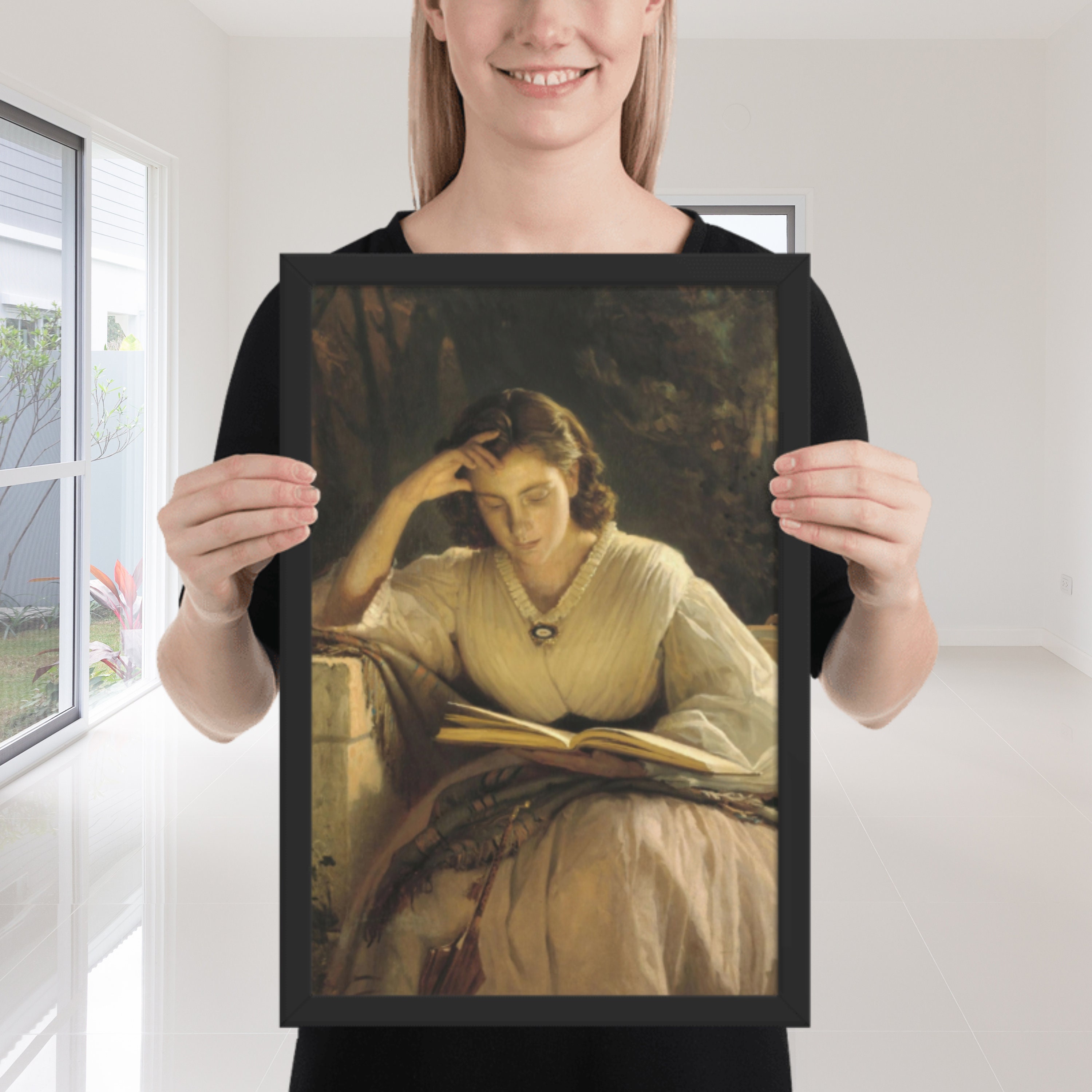 Light Academia Style Classic Art Print Vintage Portrait Painting Woman ...