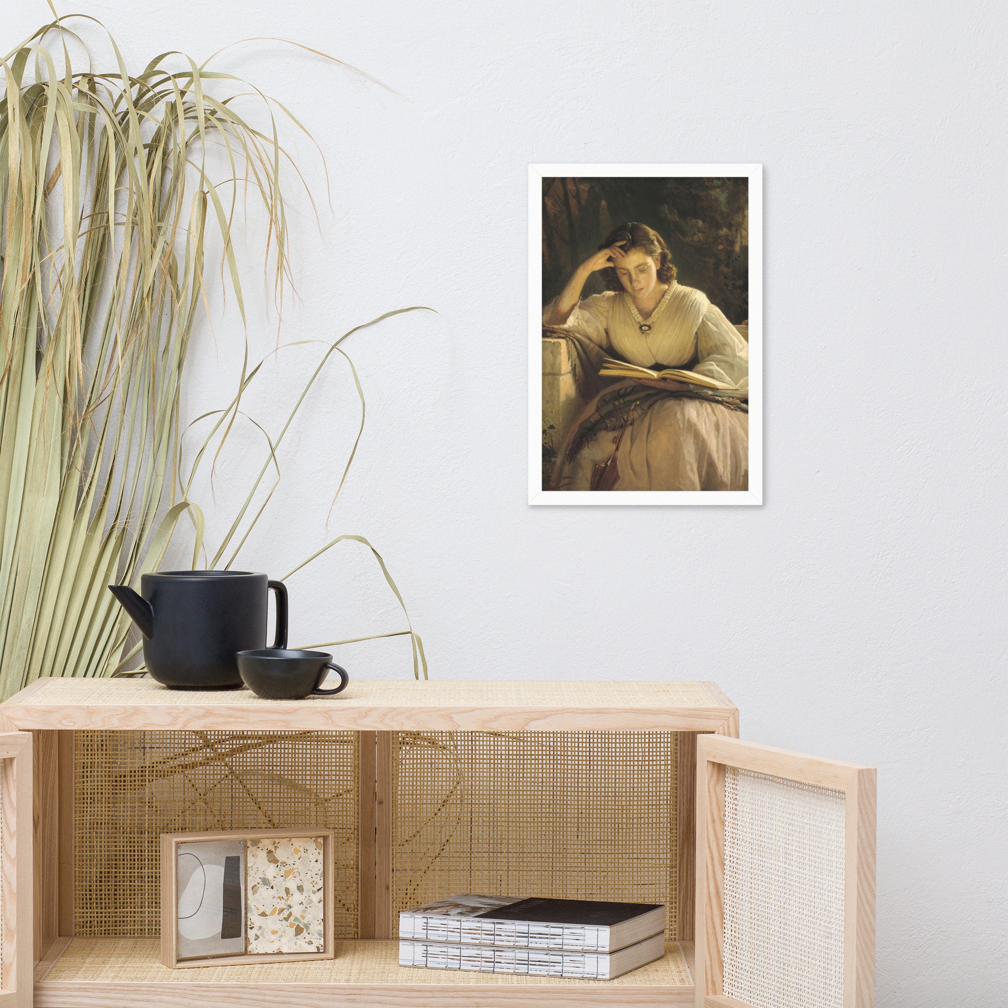 Light Academia Style Classic Art Print Vintage Portrait Painting Woman ...