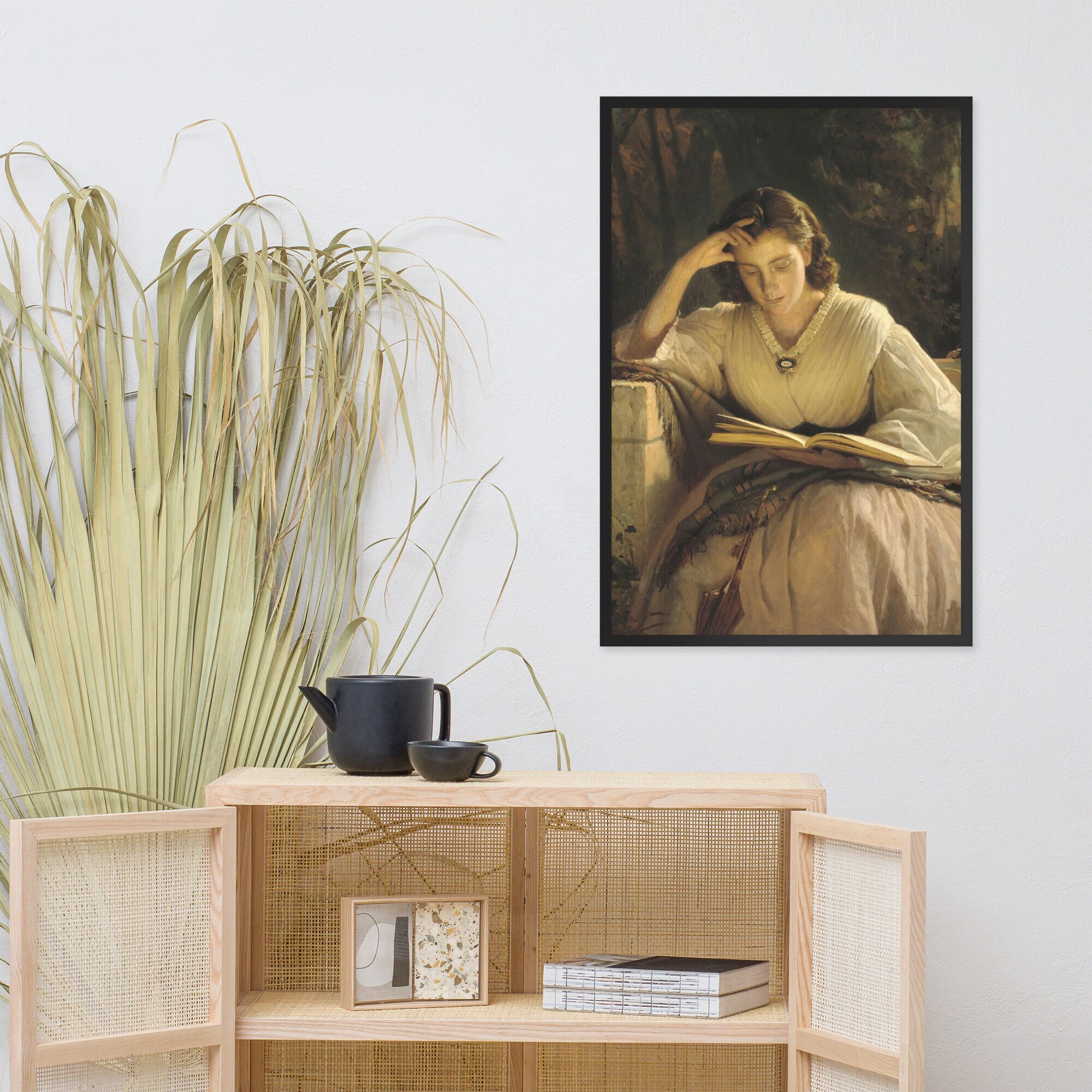 Light Academia Style Classic Art Print Vintage Portrait Painting Woman ...