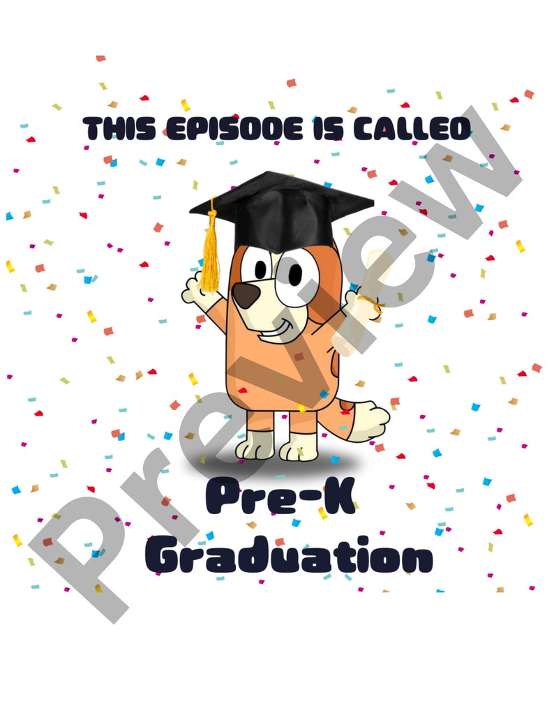 Bluey Graduation Club PNG, Bluey Kindergarten Png, Decal Files, Car ...