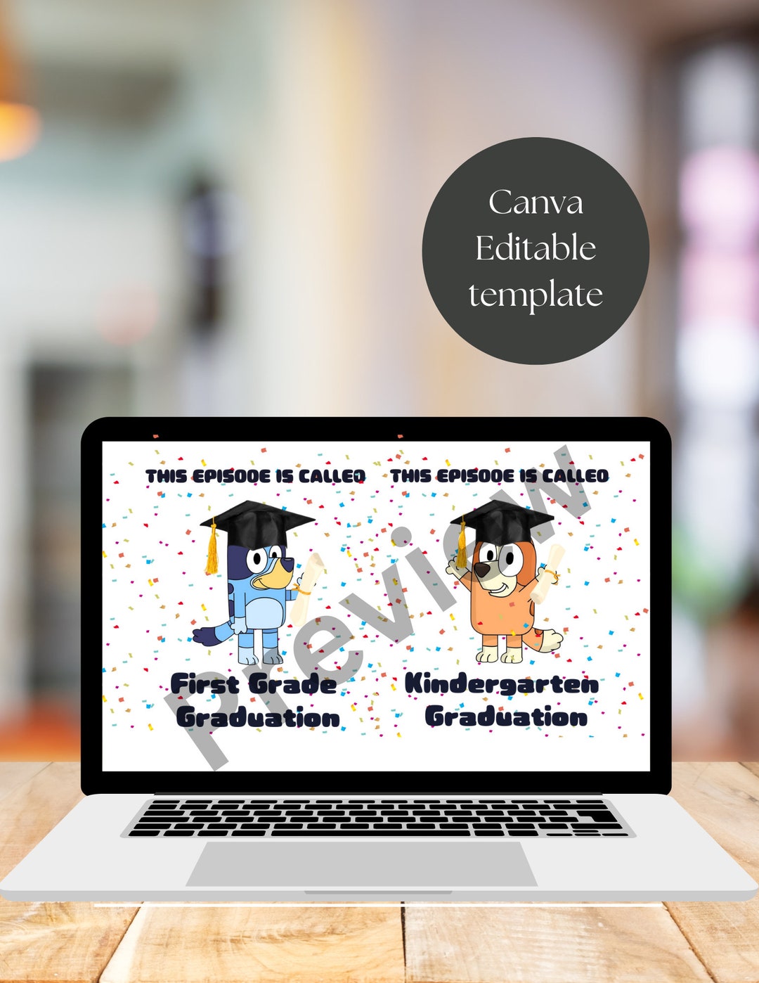 Bluey Graduation Club PNG, Bluey Kindergarten Png, Decal Files, Car ...