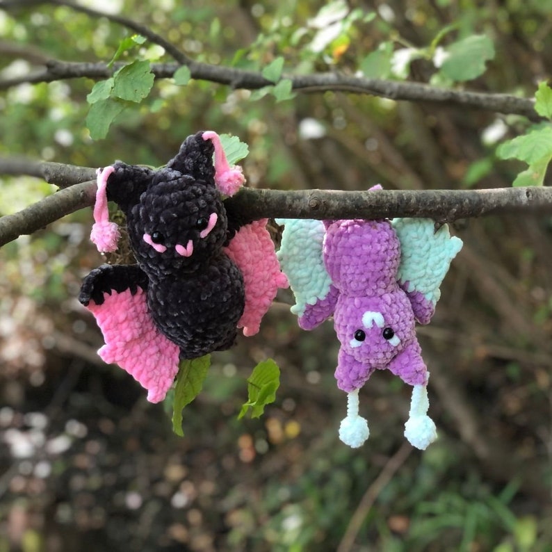 Bat Crochet Pattern, Cute Plush Amigurumi Bat, Halloween Crochet ...