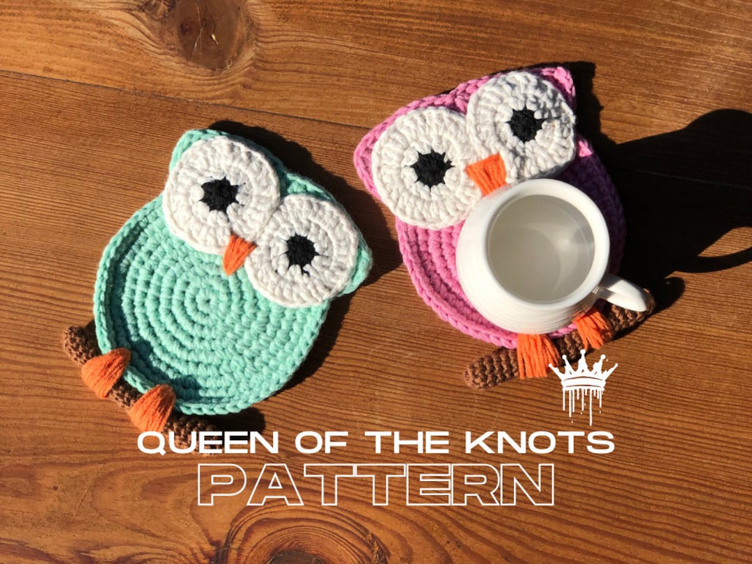 Coaster Crochet Pattern, Cute Owl Design, Home Decor and Gift Ideas ...