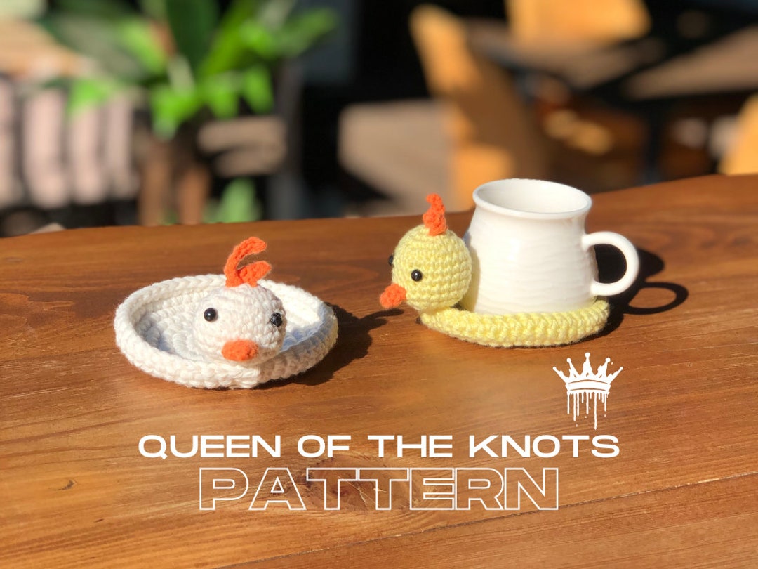 Coaster Crochet Pattern: Duck Design, Handmade Cute Amigurumi Animal ...