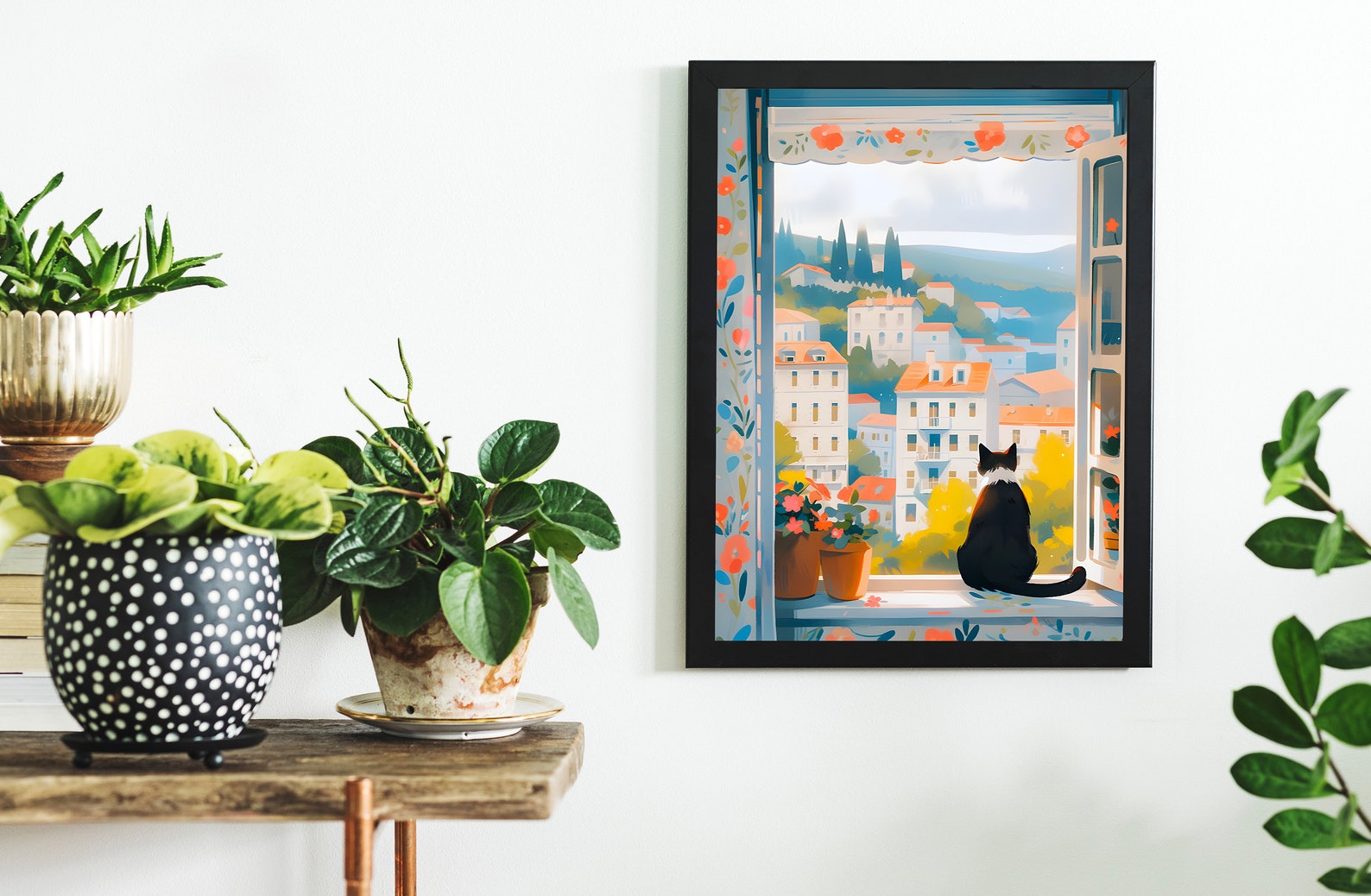 Lovely Cat Poster of Central Europe Landscape Print of Lovely Cat ...