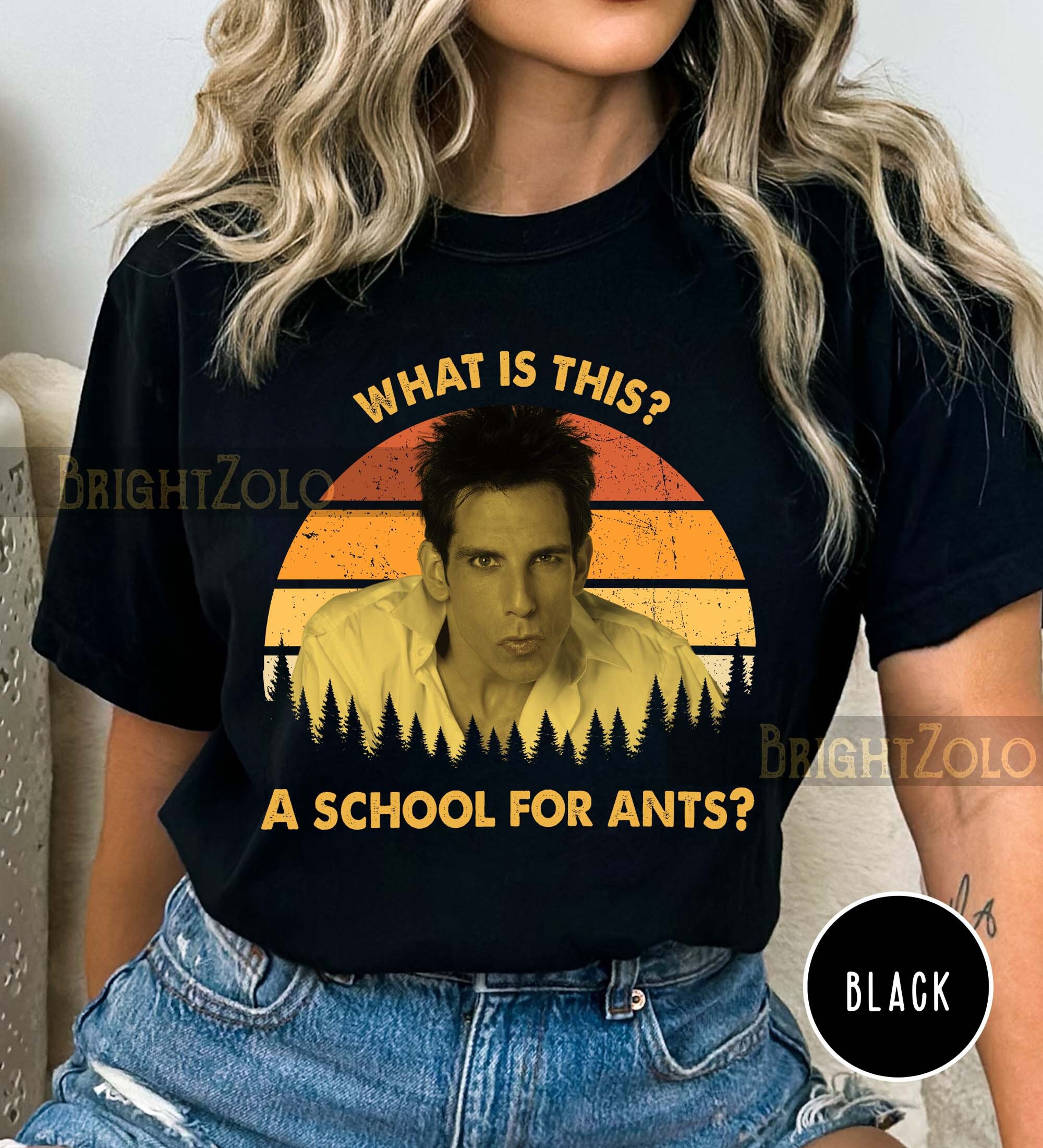 Derek Zoolander What is This A School for Ants Sunset Vintage Retro T ...