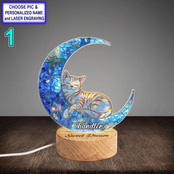 Moon Lamp Wood Base - Etsy