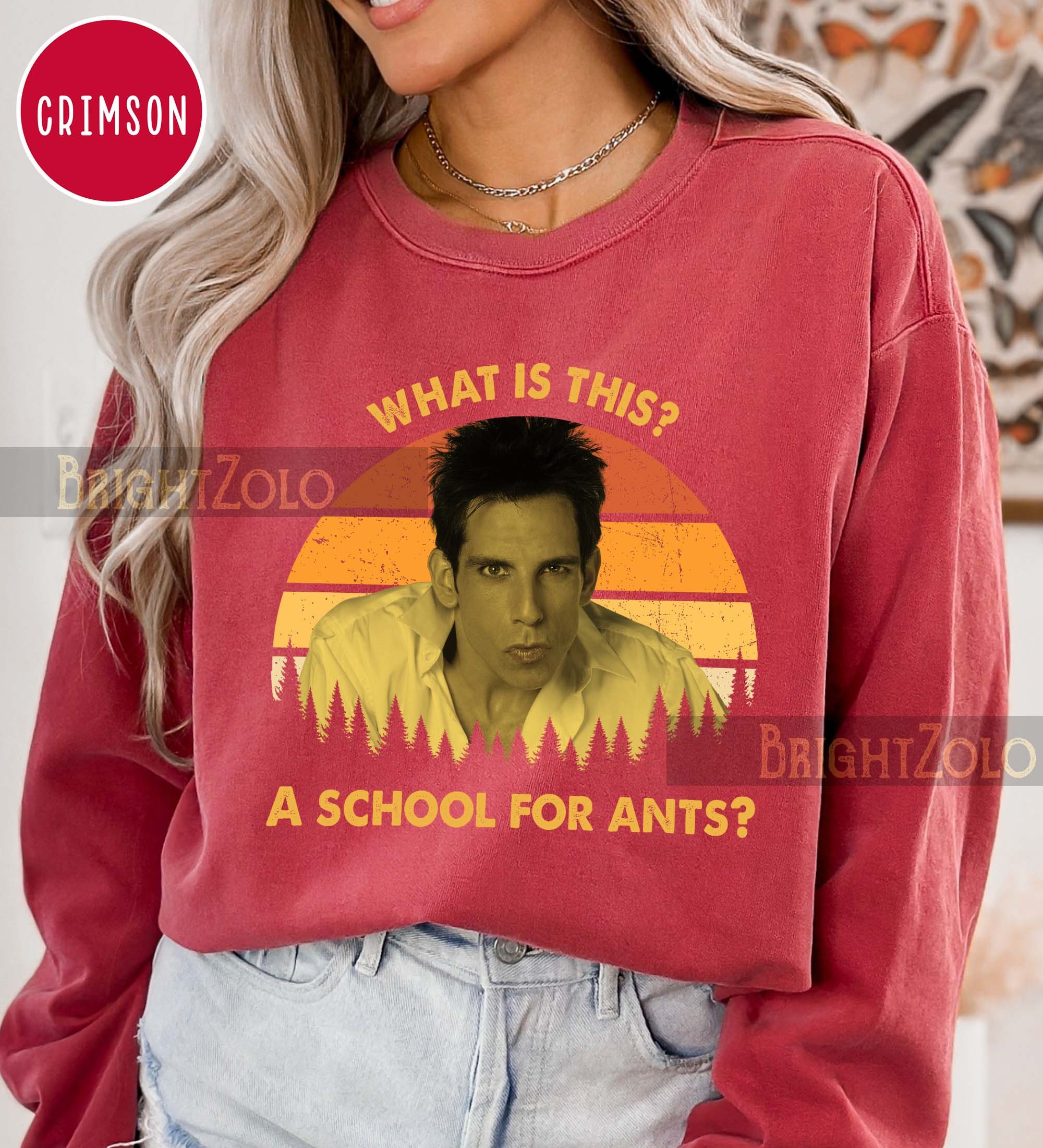 Derek Zoolander What is This A School for Ants Sunset Vintage Retro T ...