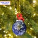 Custom Name Earth With Santa Hat Personalized Ornament, Tree Hanging ...