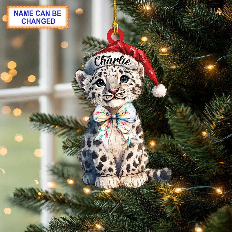 Leopard Christmas Tree Ornaments - Etsy